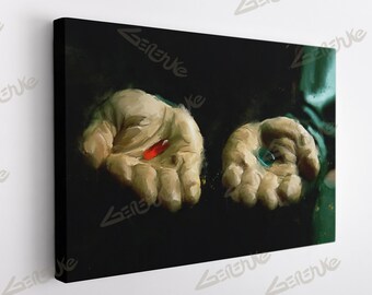Blue Red Pill Poster - Etsy