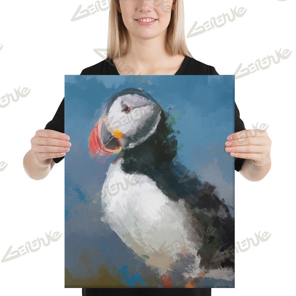 Puffin Paint on Canvas |puffin Print |puffin Painting |puffin on Canvas ...