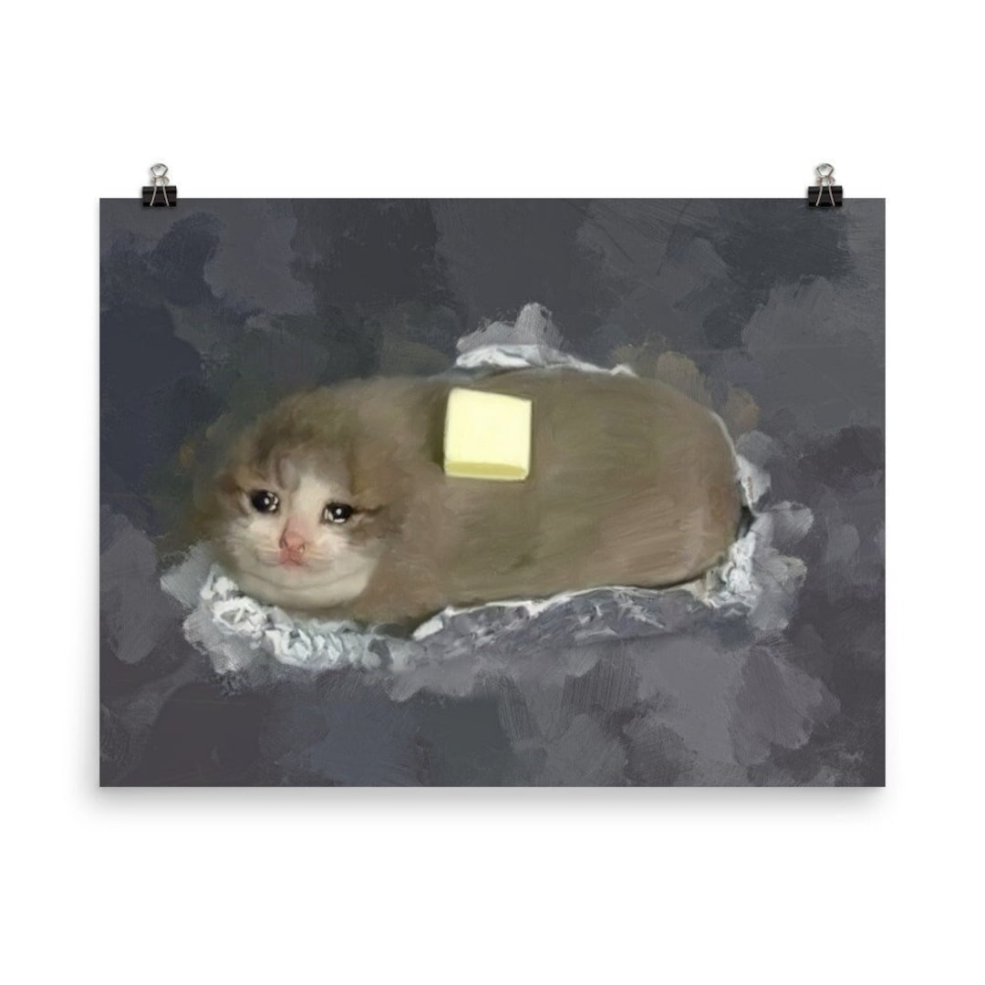 Sad Cat Meme Poster sad Cat Meme Wall Art cursed Cat Meme - Etsy Canada