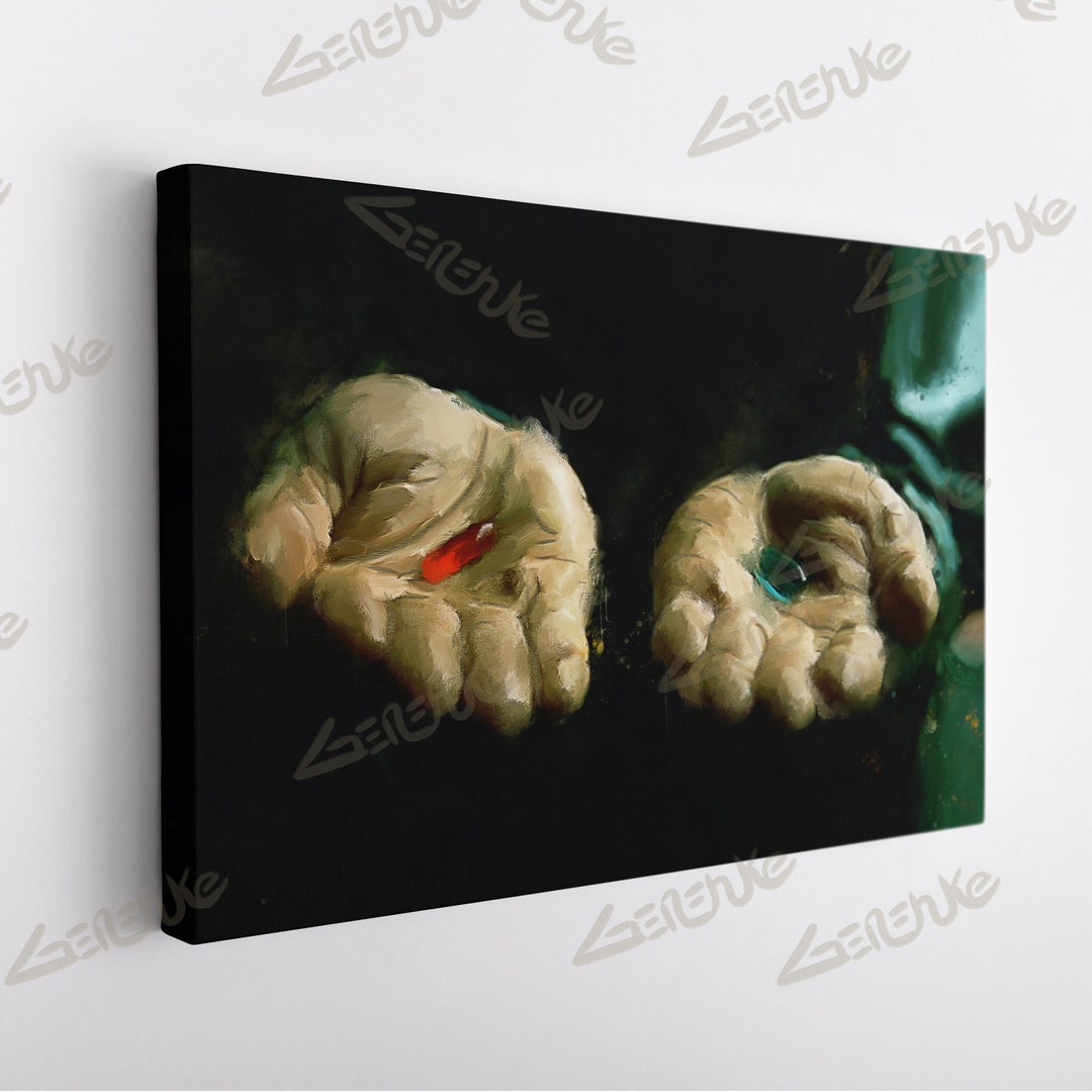Matrix Blue Pill Red Pill Canvas Print |the Matrix Poster |matrix Neo ...