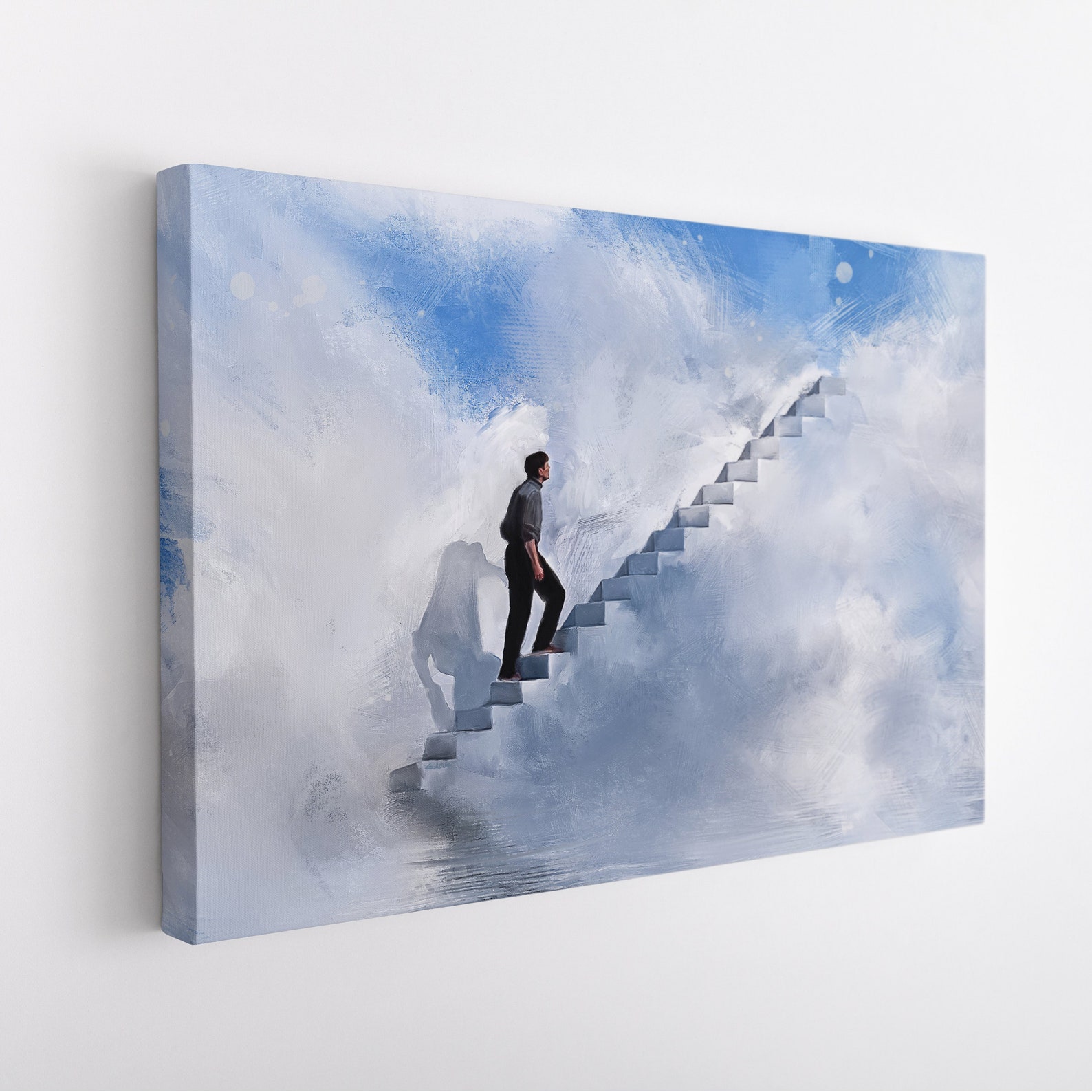 The Truman Show Print on Canvas | the Truman Show Movie Painting Stairs ...