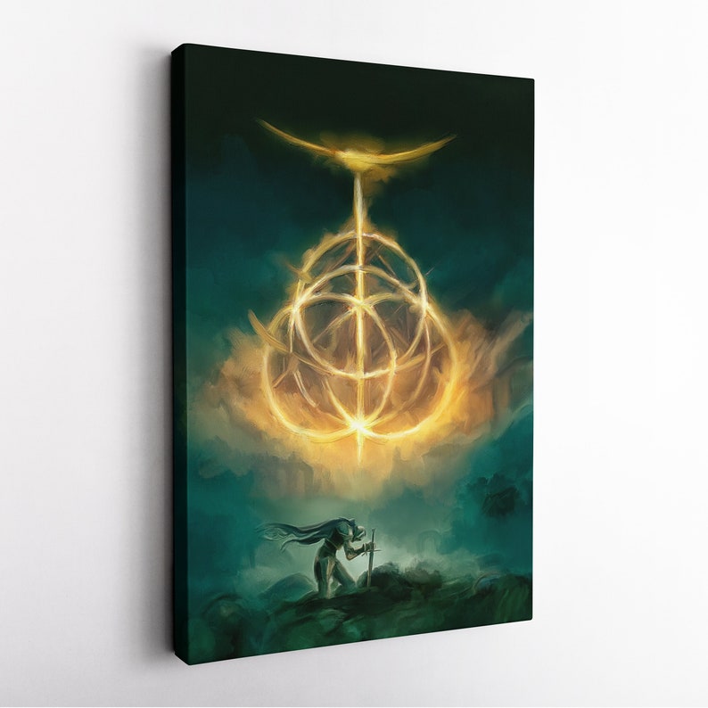 Elden Ring Wall Art Elden Ring Painting elden Ring Canvas - Etsy