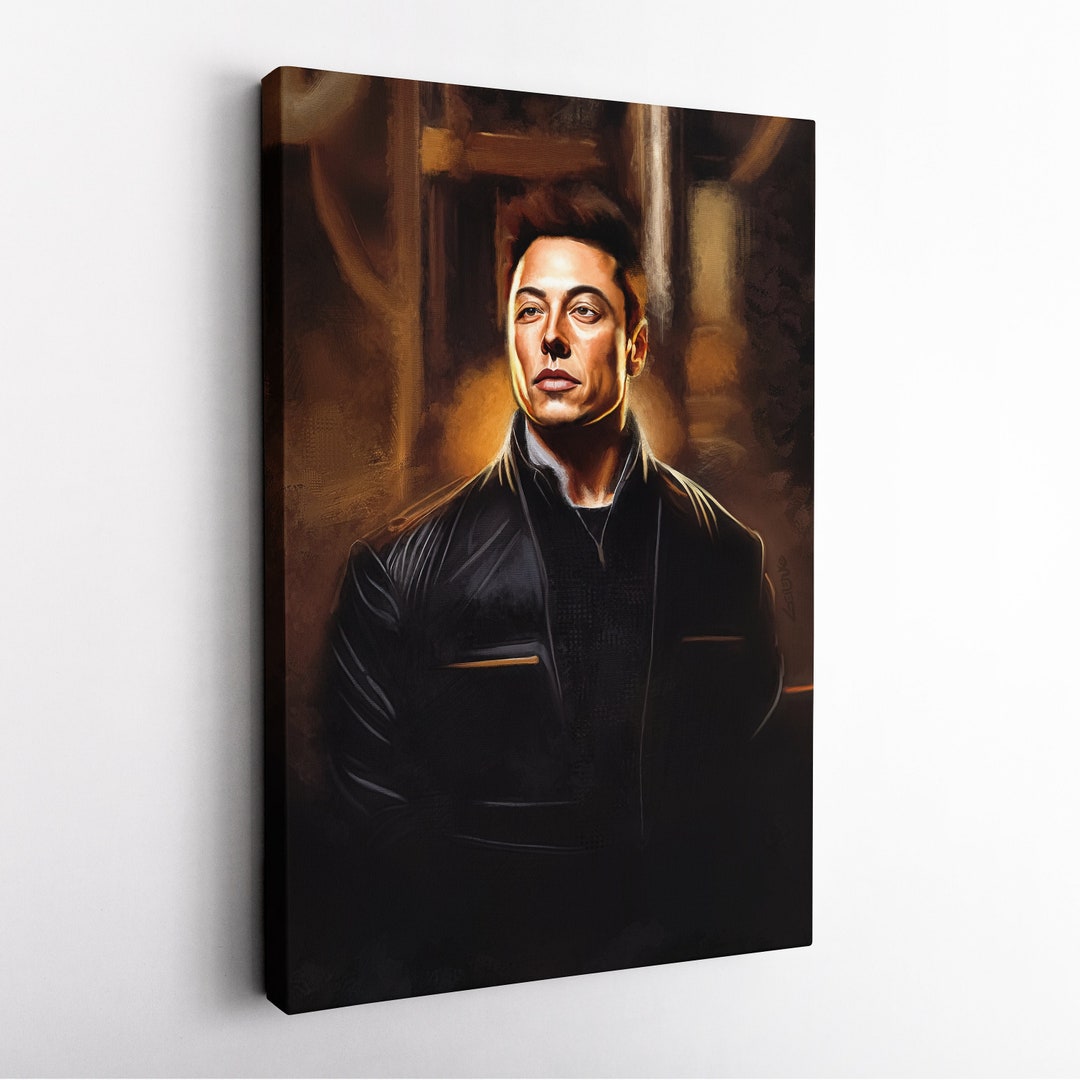 Elon Musk Motivational Wall Art make It Happen elon Musk Canvas ...