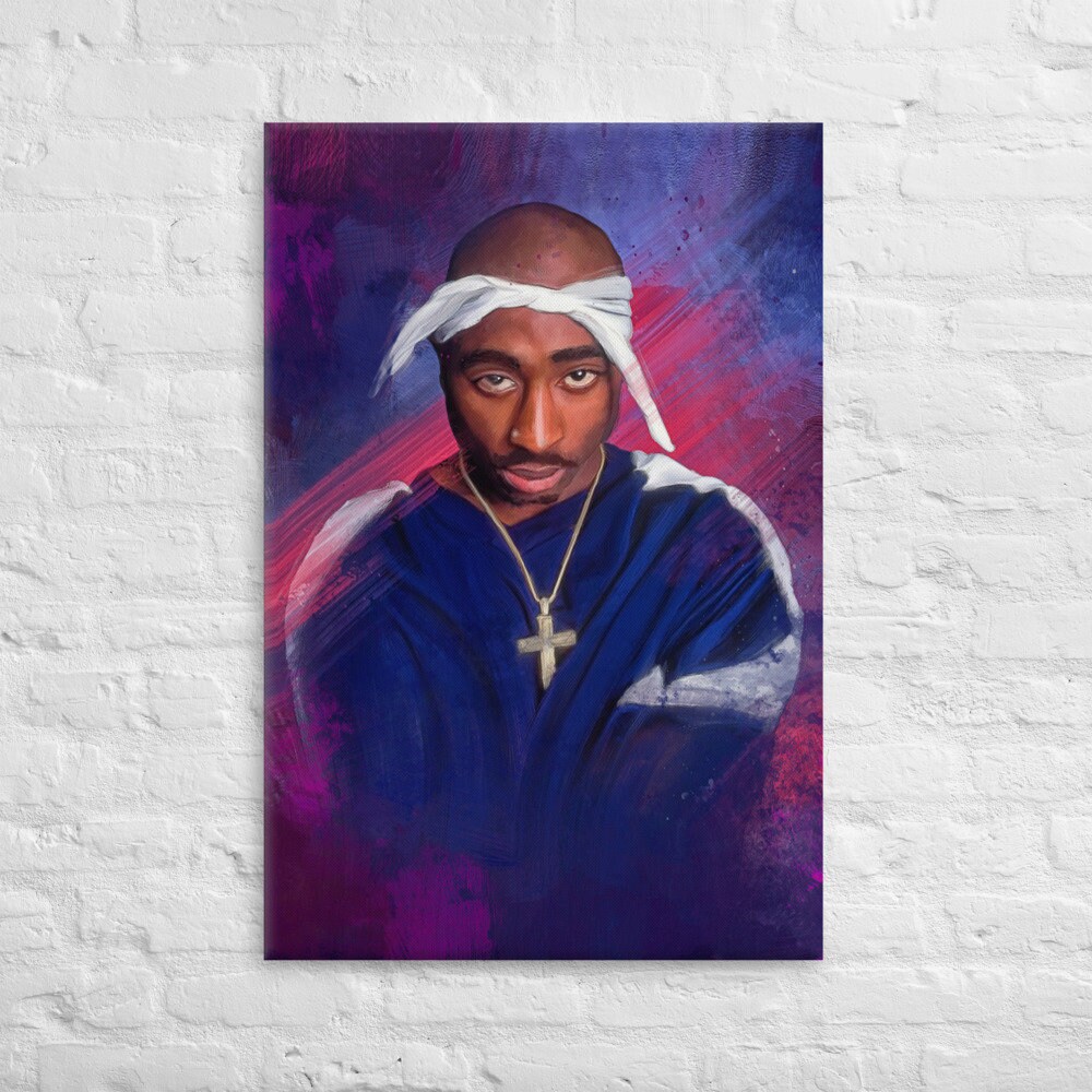 Tupac Shakur Paint tupac Print tupac Painting tupac on Canvas tupac ...