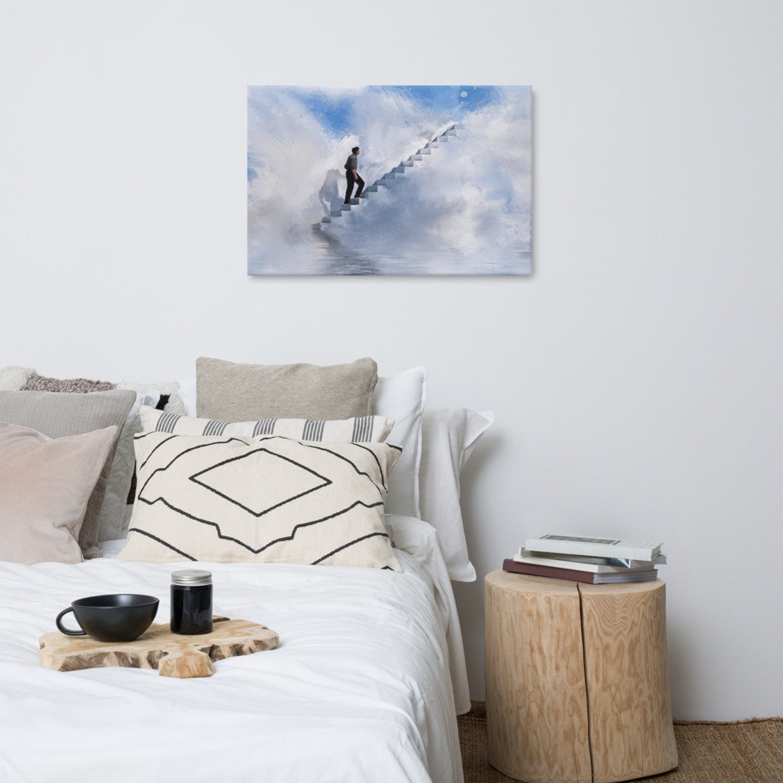 The Truman Show Print on Canvas | the Truman Show Movie Painting Stairs ...