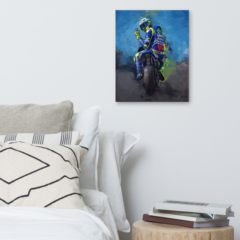 Valentino Rossi Canvas Valentino Rossi Wall Art Valentino Rossi Print ...