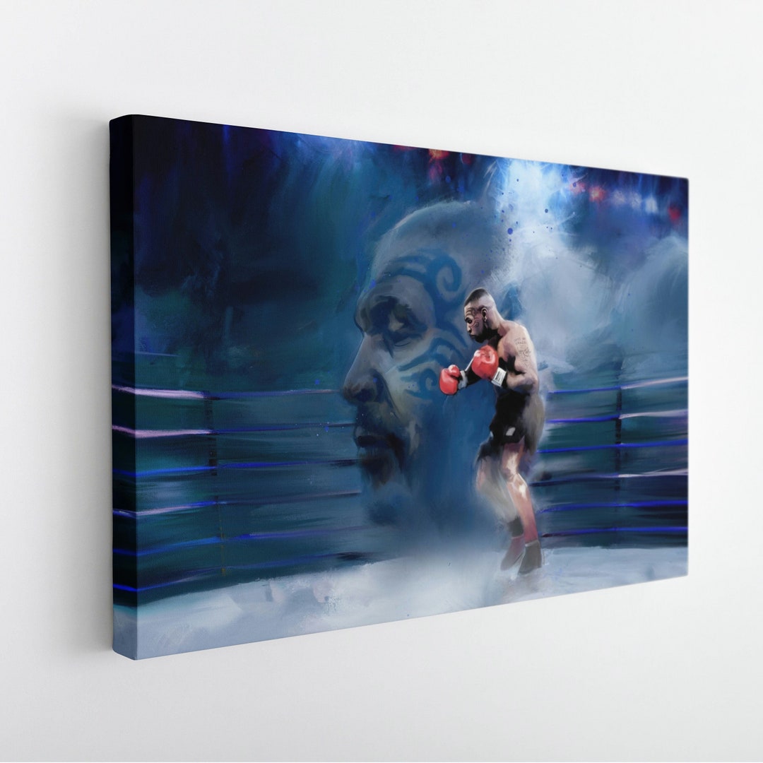 Iron Mike Tyson Painting on Canvas | Mike Tyson Wall Art | Boxe Wall ...