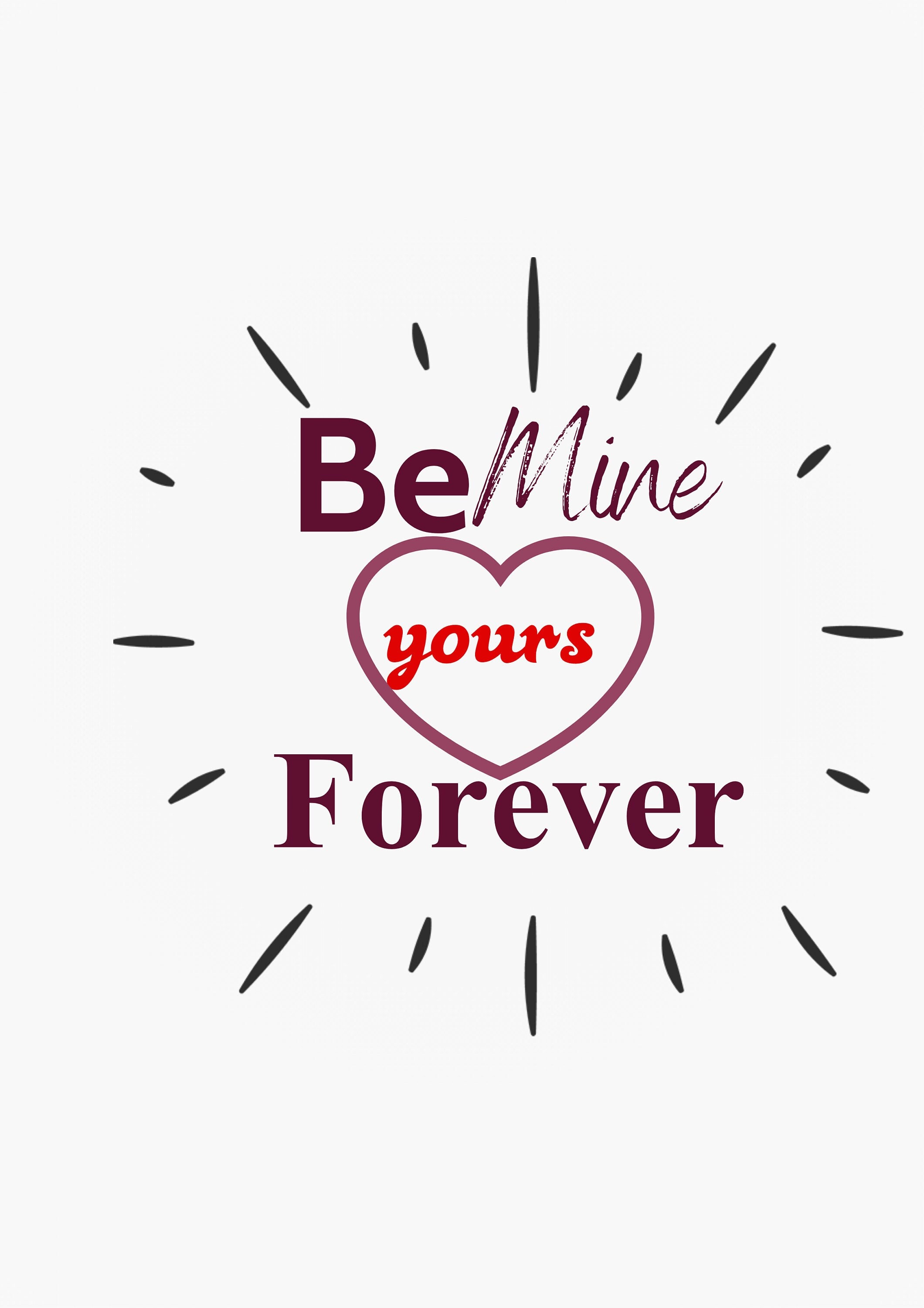 Be Mine Yours Forever SVG, PNG, PDF - Etsy