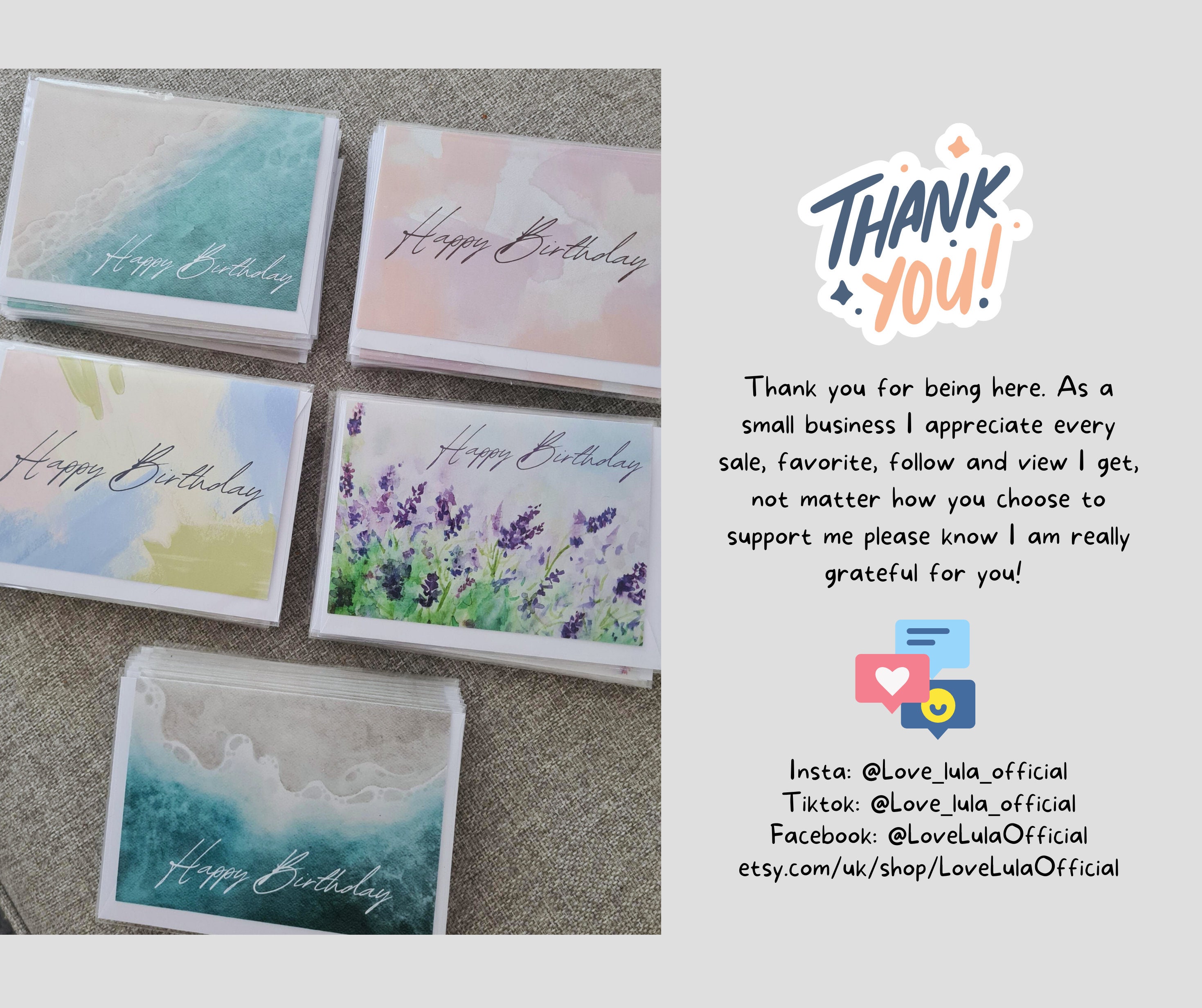 Watercolor Ocean Birthday Card | A6 Recycled Card - Etsy