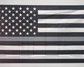 Thin Gray Line Flag | Etsy