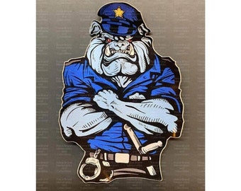 Police Bulldog Sticker Militaria Art & Collectibles etna.com.pe