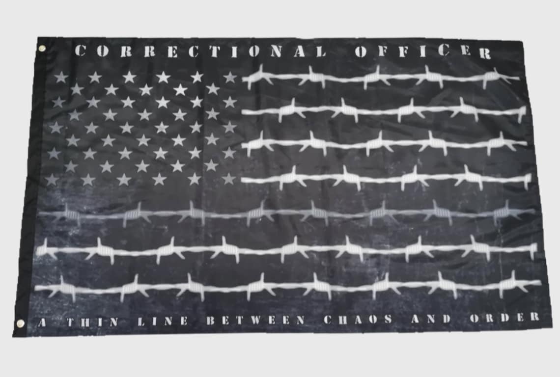 Thin Gray Line Correctional Officer Flag Gift for Prison - Etsy