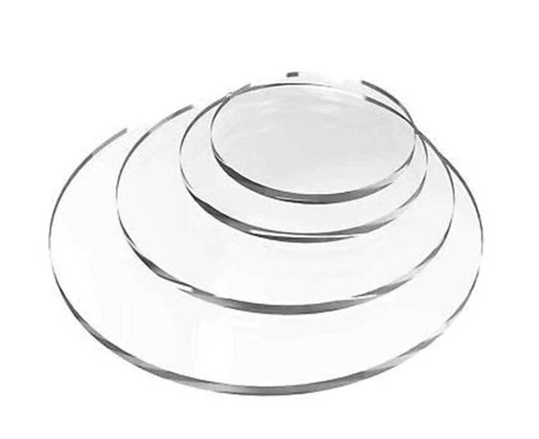 Laser Cut Plexiglas Plastic Disks - Clear Acrylic Disks - Mirrored ...