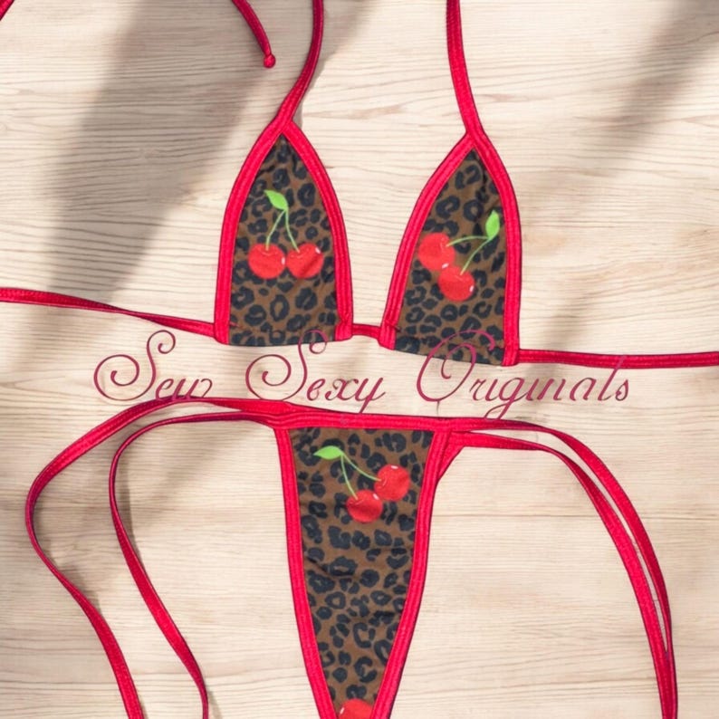 Cherries Microkini Bikini Exotic Dancewear - Etsy