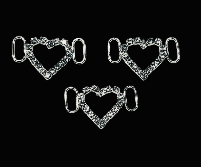 Heart Shaped Bikini Connectors Set of 3 - Etsy