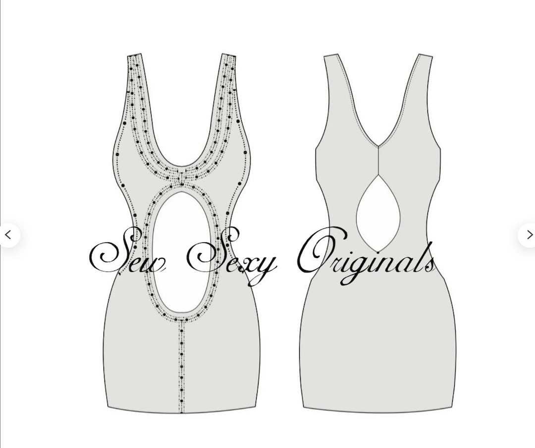 Stripper Sewing Patterns Club Wear Exotic Dancer Dance Wear the Sophie ...