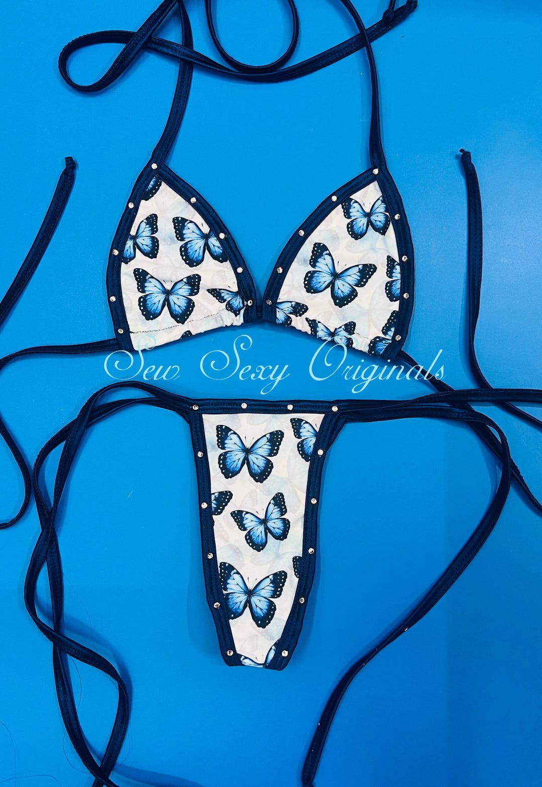 Microkini Bikini Exotic Dancewear Rhinestones - Etsy