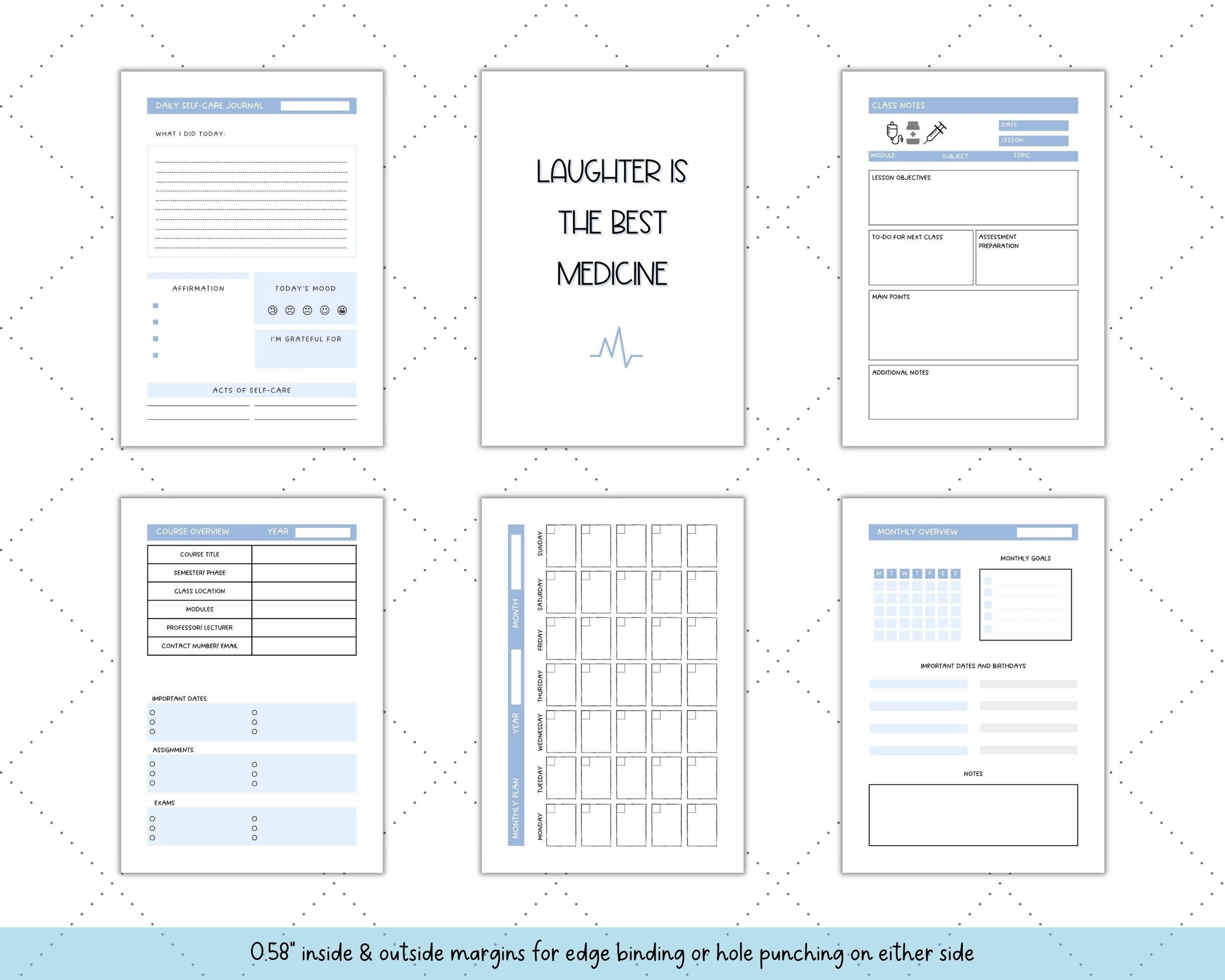 Medical Student Planner Academic Undated Planner Study - Etsy UK