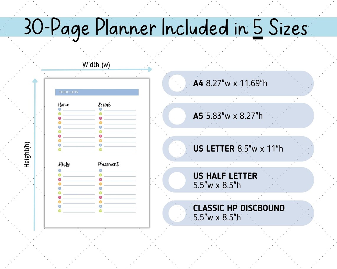 Medical Student Planner Academic Undated Planner Study - Etsy