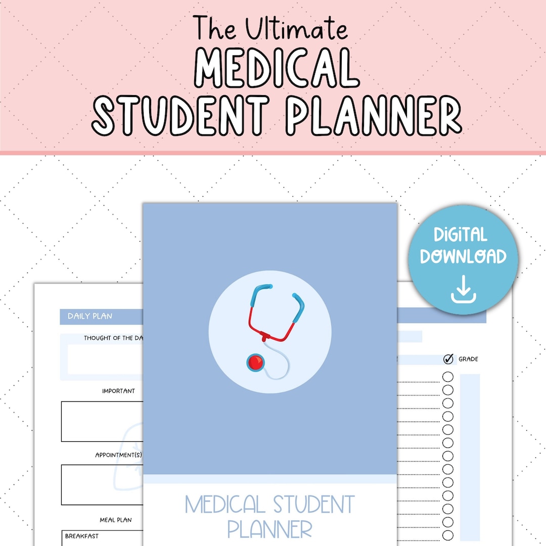 Medical Student Planner Academic Undated Planner Study - Etsy