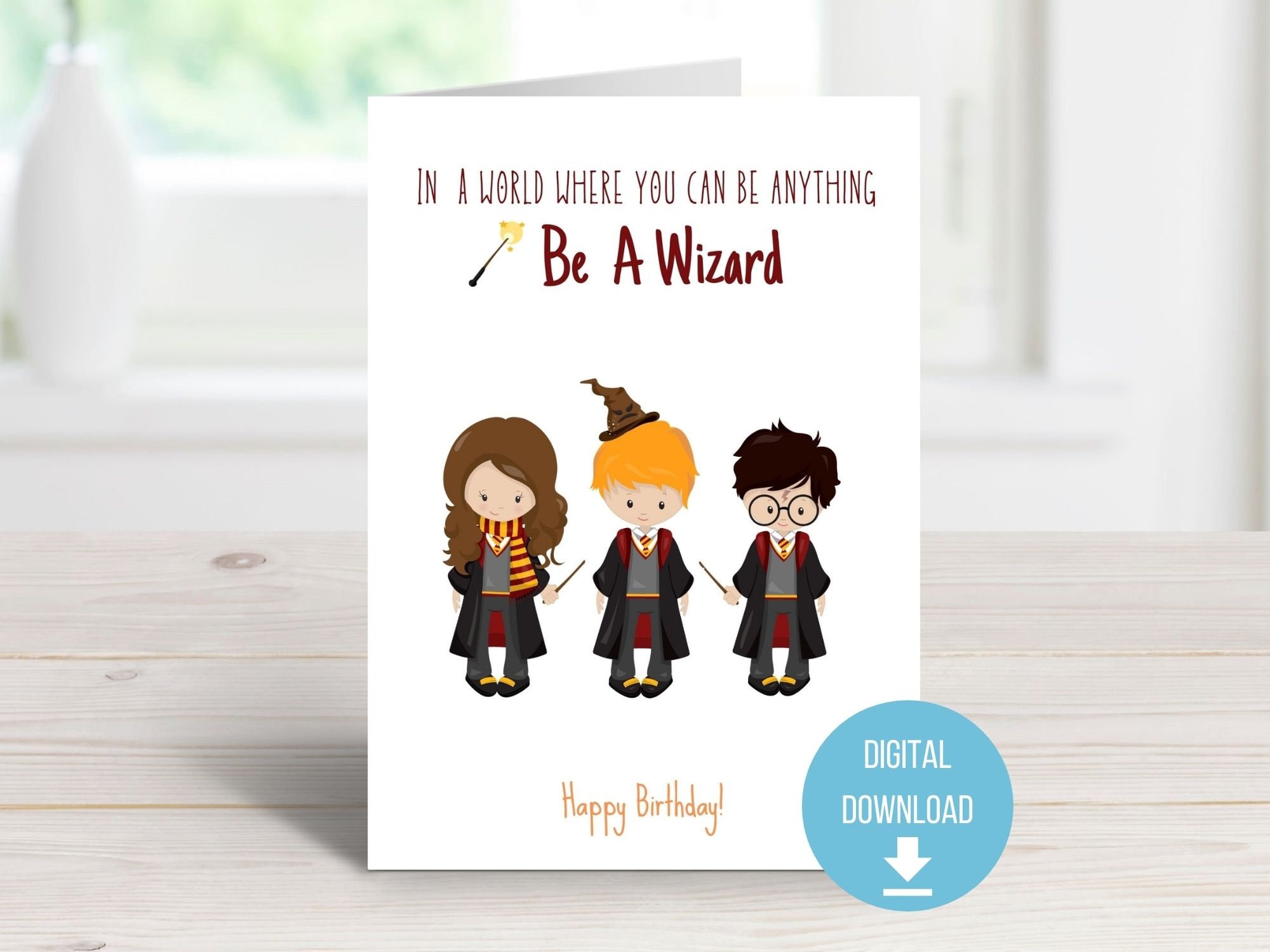 Wizard Birthday Card Wizarding World Potter Head Happy | Etsy UK