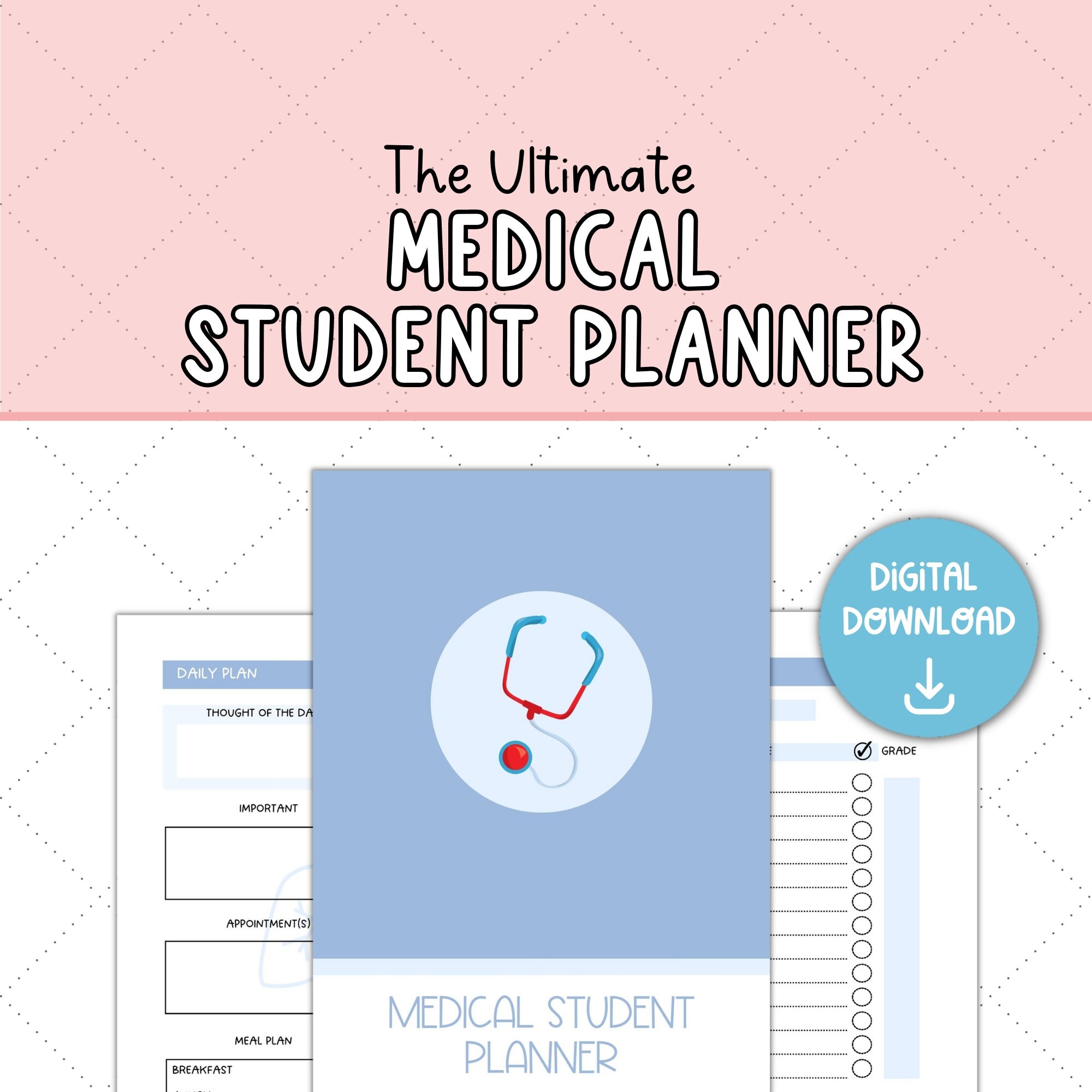 Medical Student Planner Academic Undated Planner Study - Etsy UK