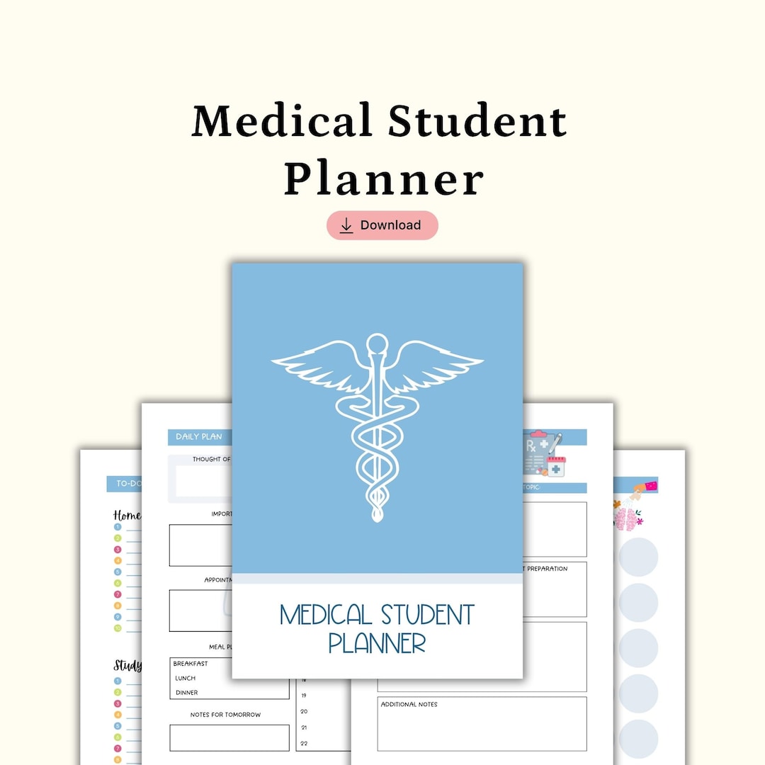 Medical Student Planner | Academic Undated Planner | Study Organiser ...