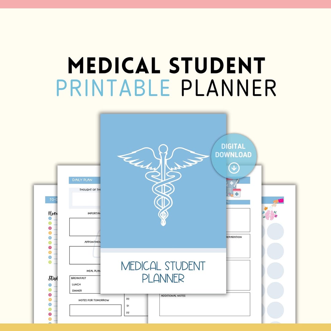 Medical Student Planner | Academic Undated Planner | Study Organiser ...