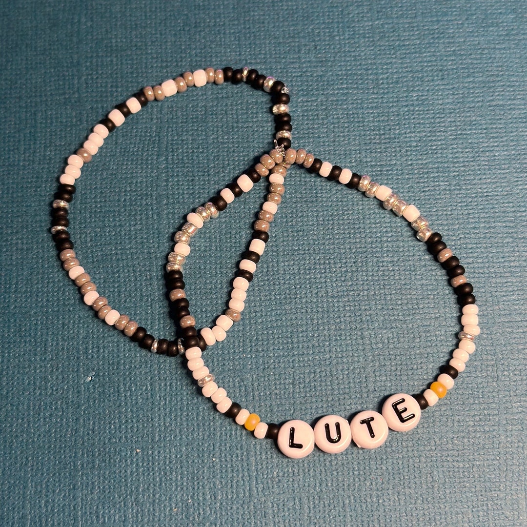 Lute | Hazbin Hotel | Elastic Word Bracelet | Seed Beads | Nerdy Gift ...