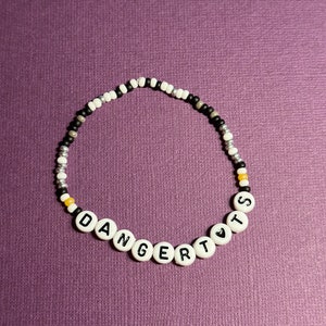Dangertits or Dickmaster Set Hazbin Hotel Elastic Word Bracelet Seed ...