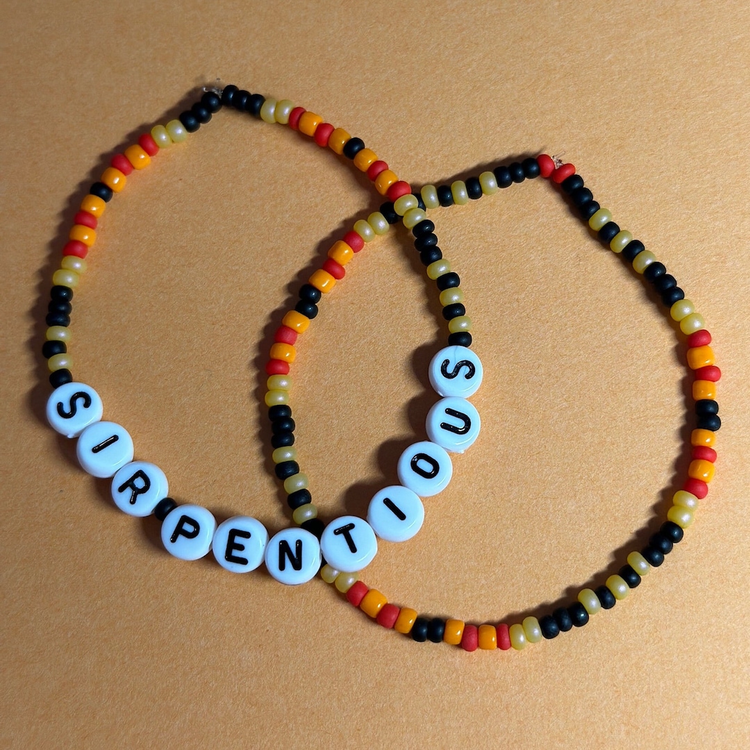 Sir Pentious | Hazbin Hotel | Elastic Word Bracelet | Seed Beads ...