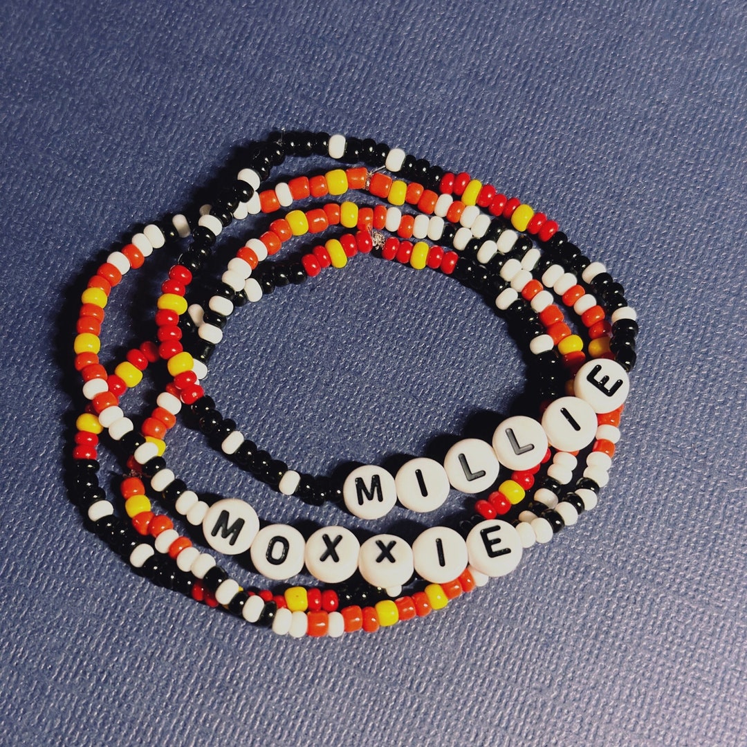 Millie or Moxxie Set Hazbin Hotel Elastic Word Bracelet Seed Beads ...