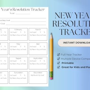 New Year's Resolution Template Download Resolution Printable Worksheet ...