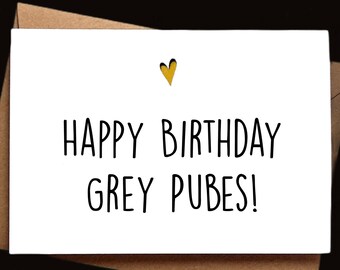 Card 345. Funny Birthday Card. Happy Birthday Young at - Etsy