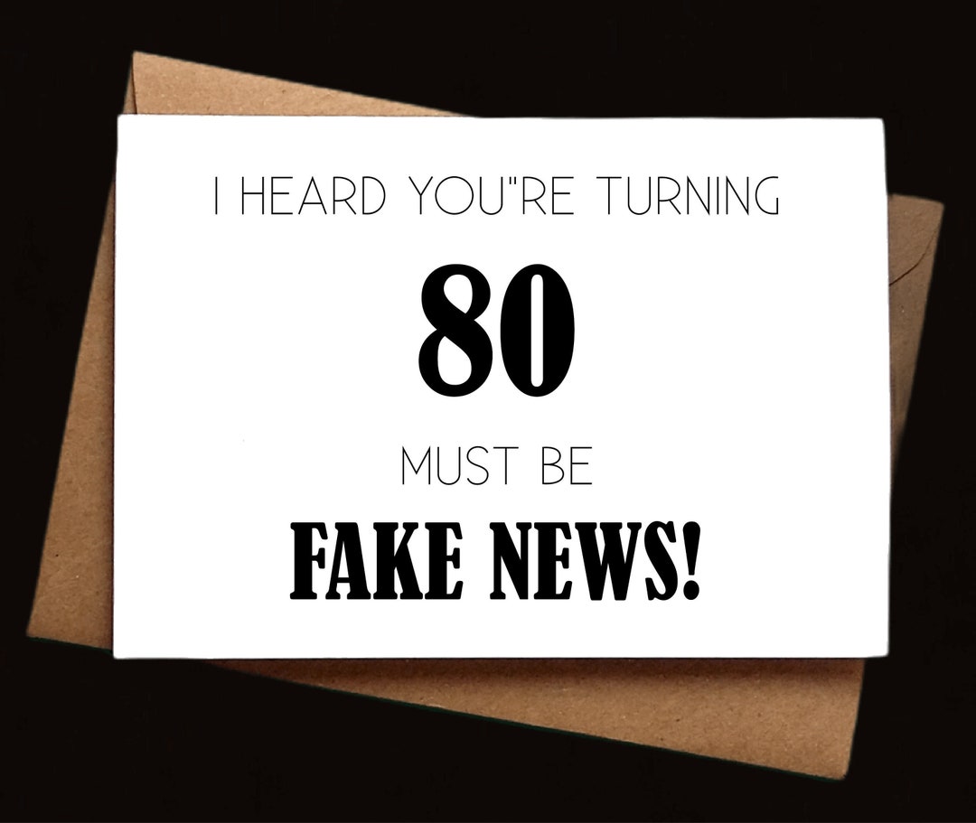 Funny Birthday Card - 80th Birthday Card - Etsy