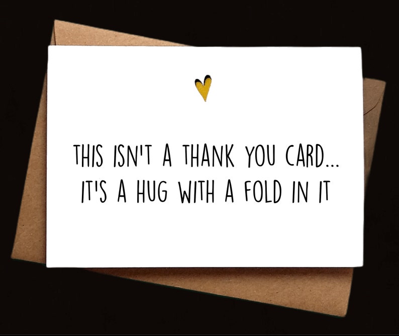 Funny Thank You Card - Etsy