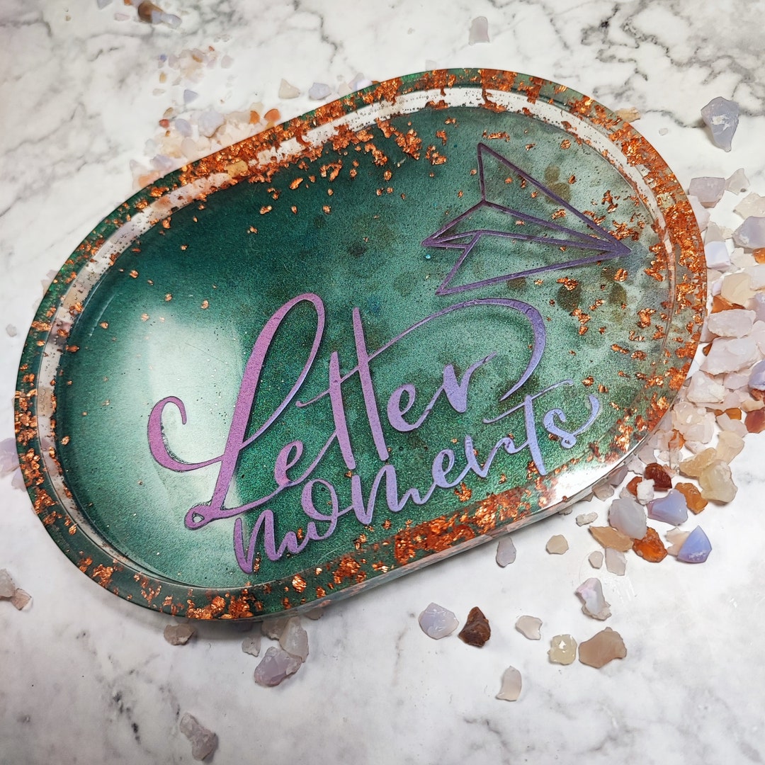 Tray Made of Epoxy Resin | Resin Oval Shape | Text on Request ...