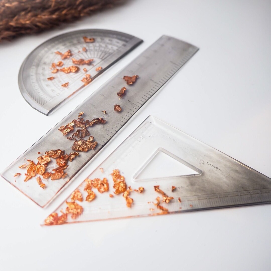 Creative Drawing Set of 4 Pieces Consisting of a Ruler and Protractor ...