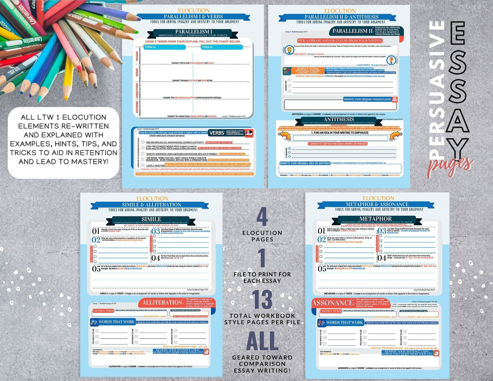 LTW Persuasive Essay Worksheets, Classical Conversations (digital ...