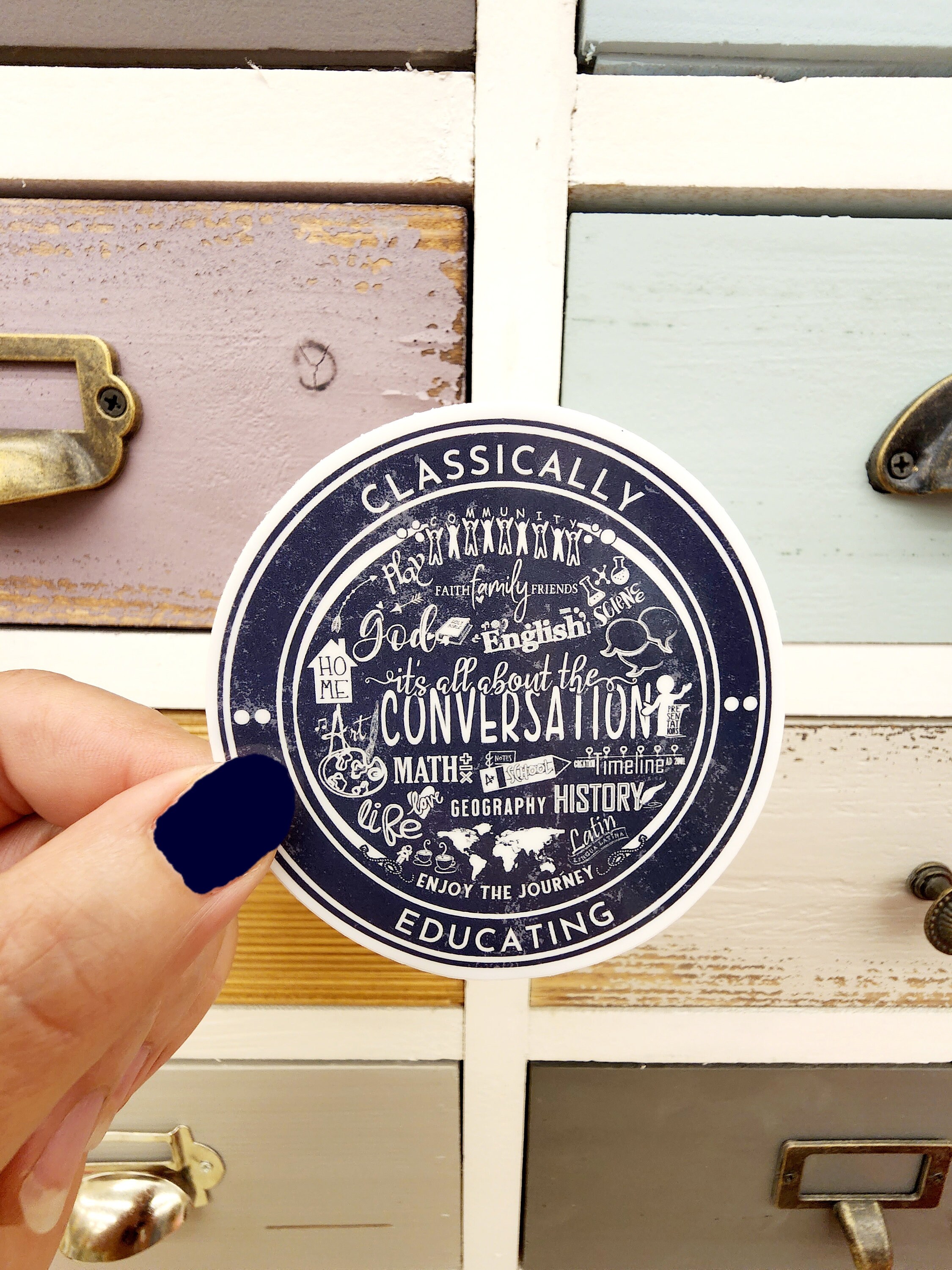 All About the Conversation 3x3 Round Vinyl Sticker - Etsy