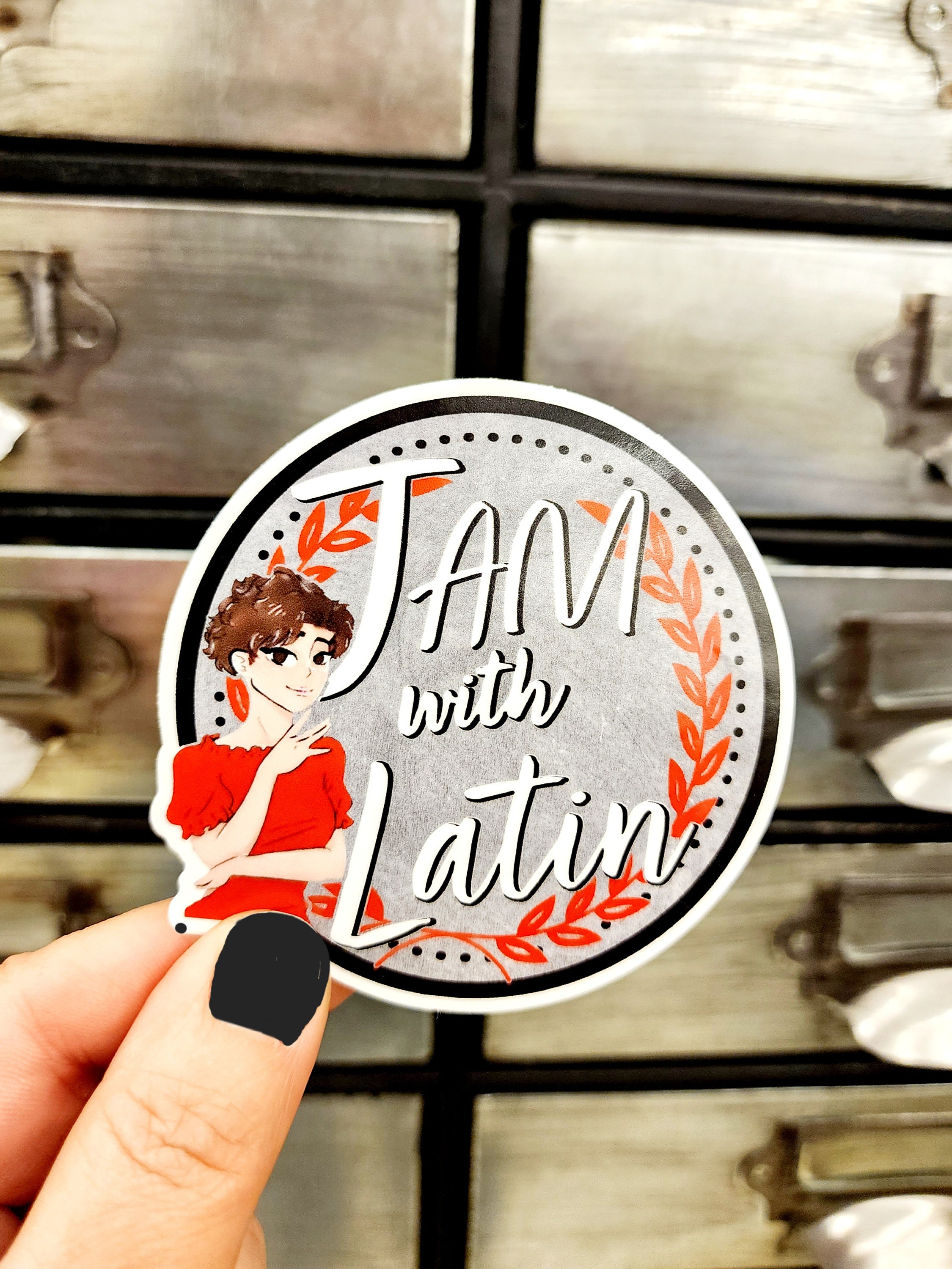 Jam With Latin 3 Inch Circle Die Cut Durable Vinyl Sticker - Etsy