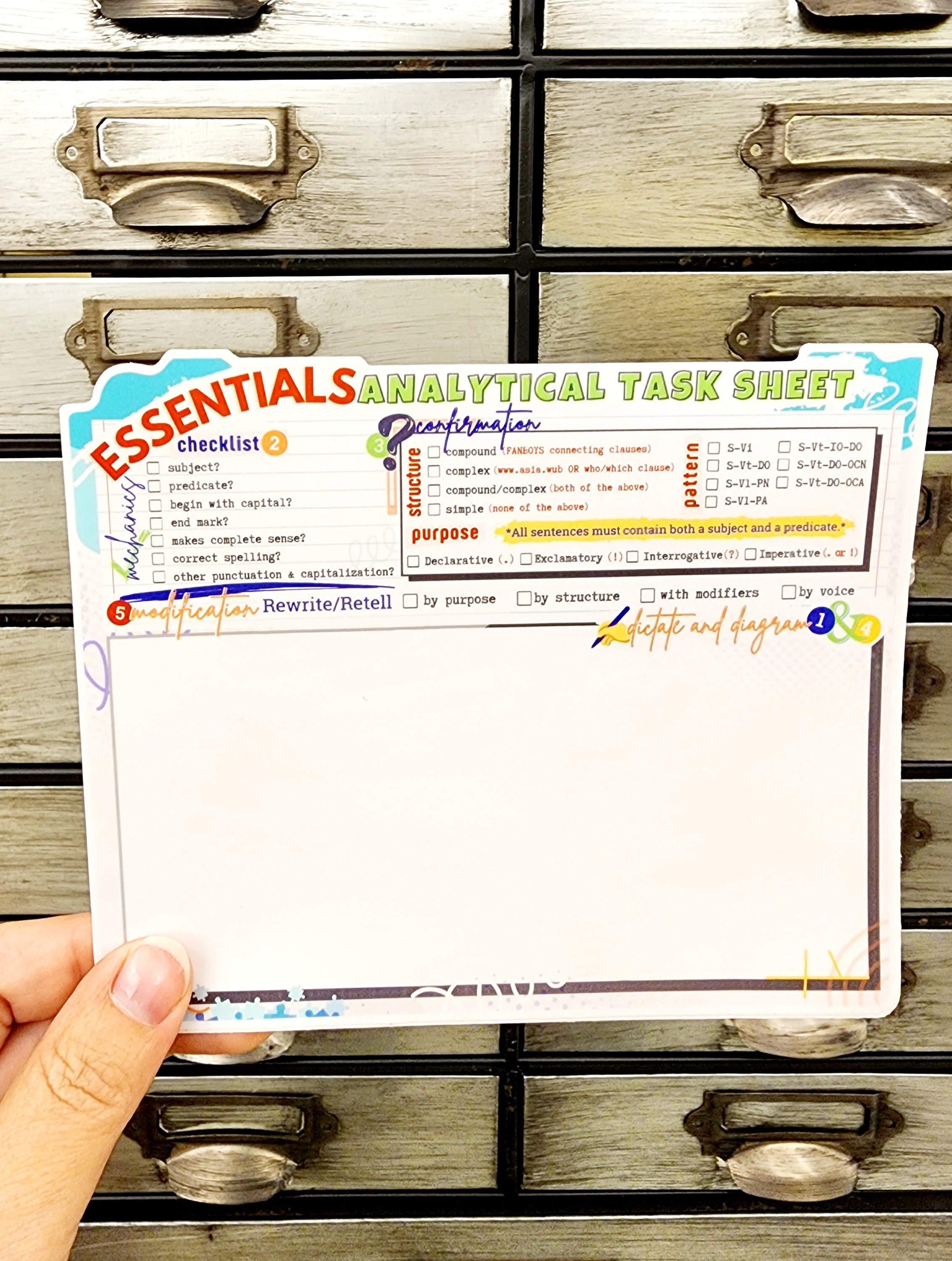 CC Essentials Analytical Task Sheet 6 Inch Sticker Classical ...