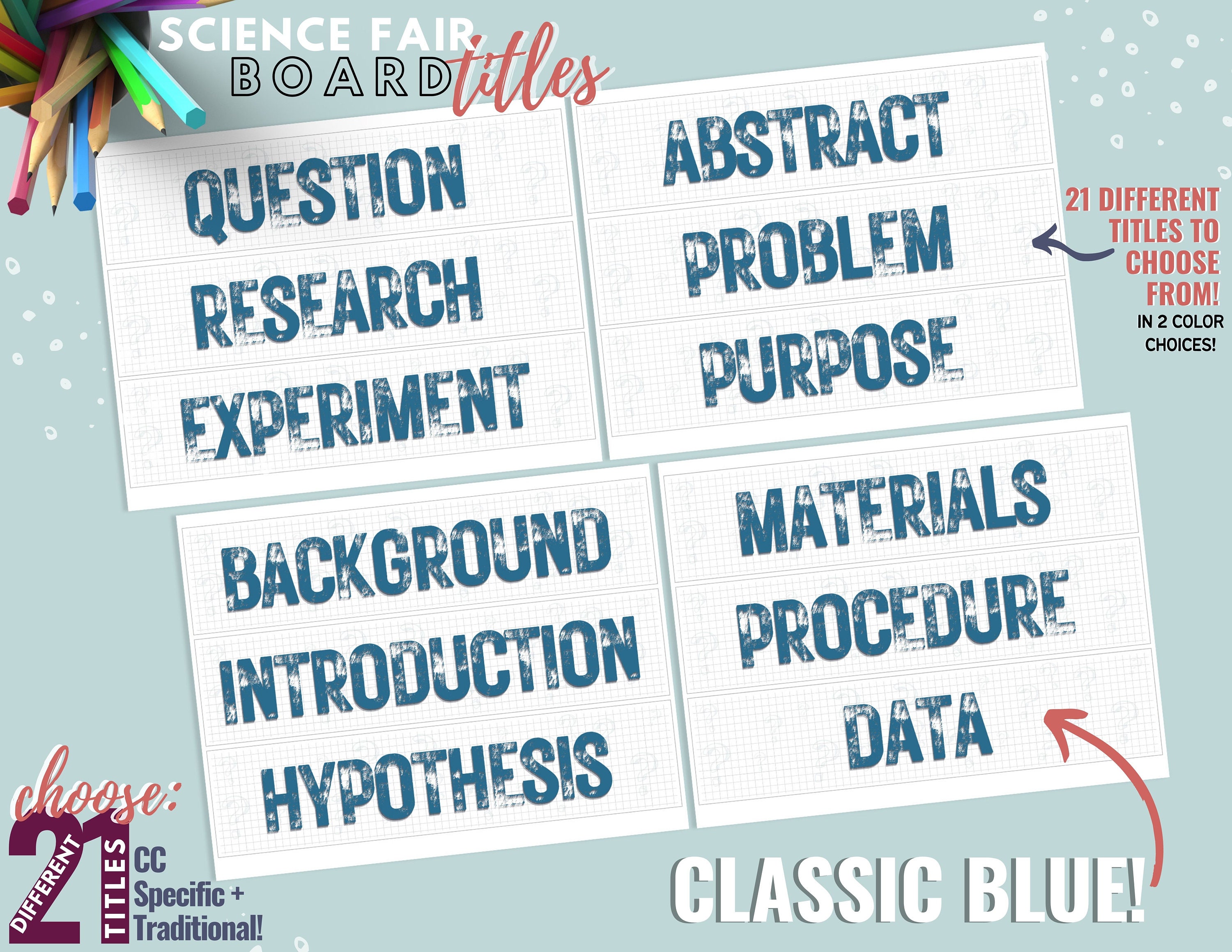 Ch A: Science Fair Project Board Titles Classical Conversations ...