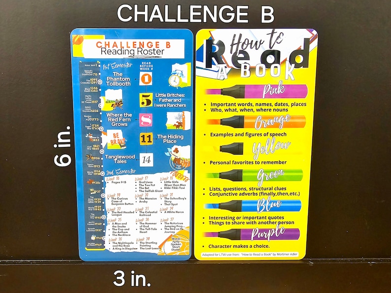 26/27 Classical Conversations Bookmark, Challenge A-2, Reading List - Etsy
