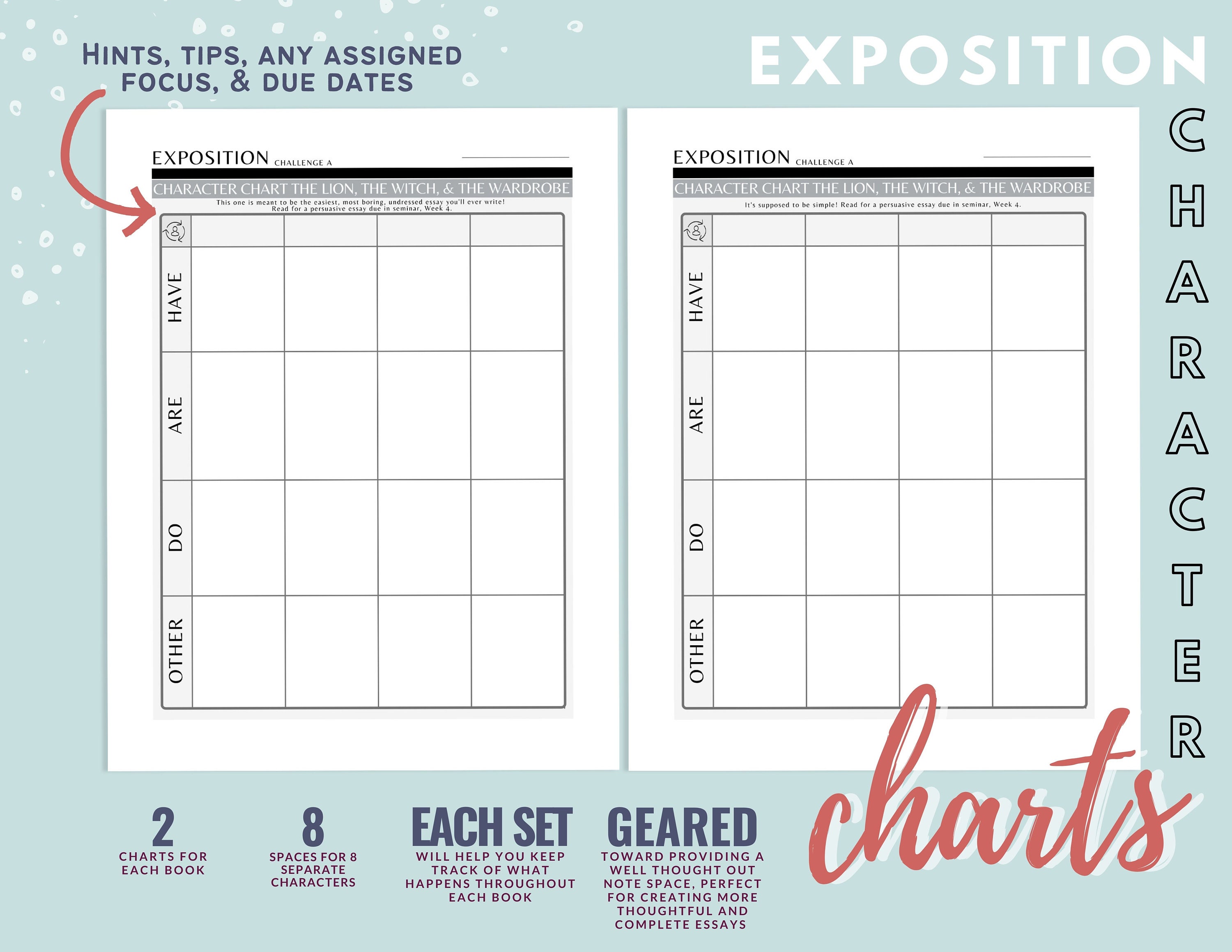 CC Challenge A Character Charts for Exposition in Classical ...