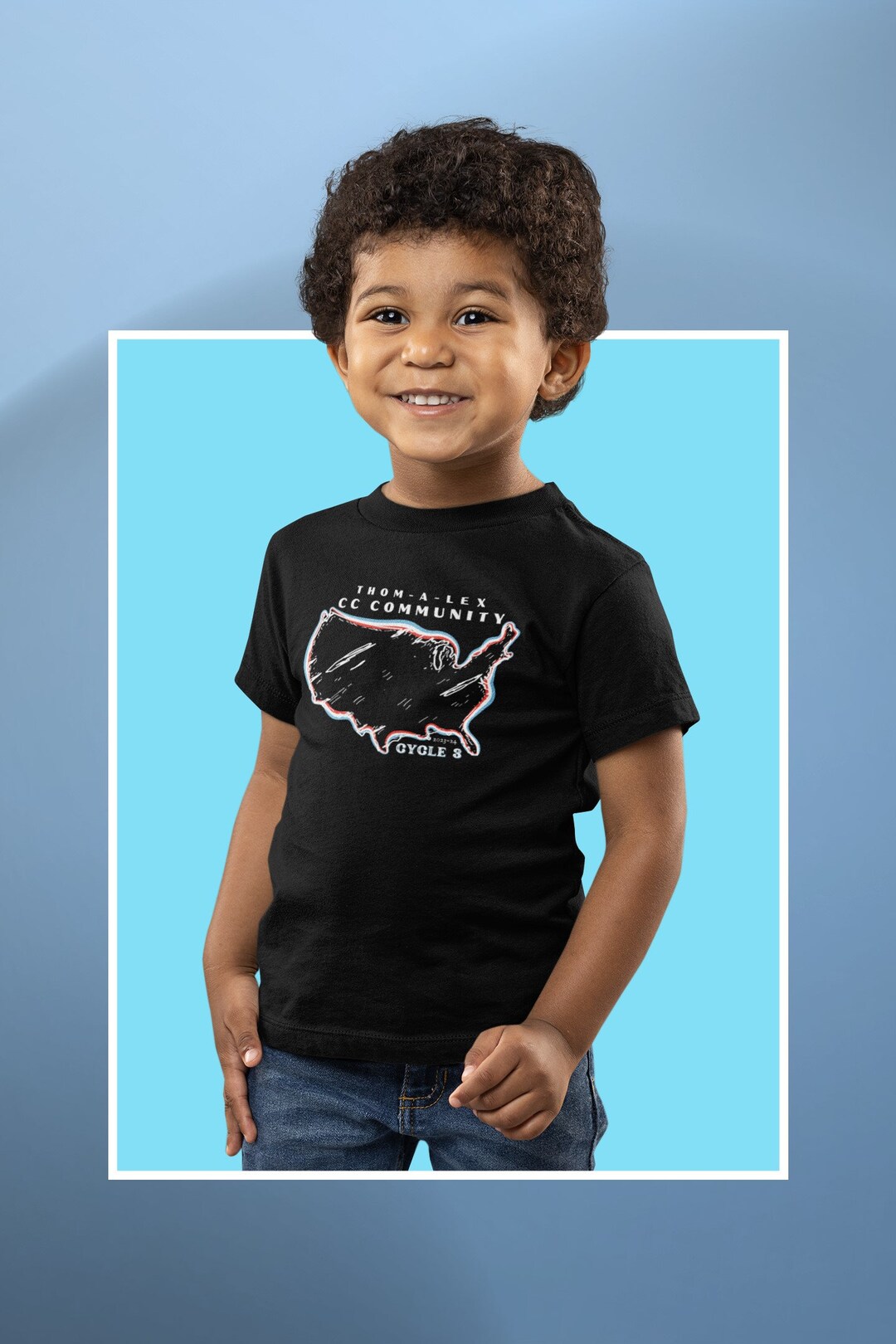 Personalized Cycle 3 Thom-a-lex CC Community USA Youth T-shirts CC ...