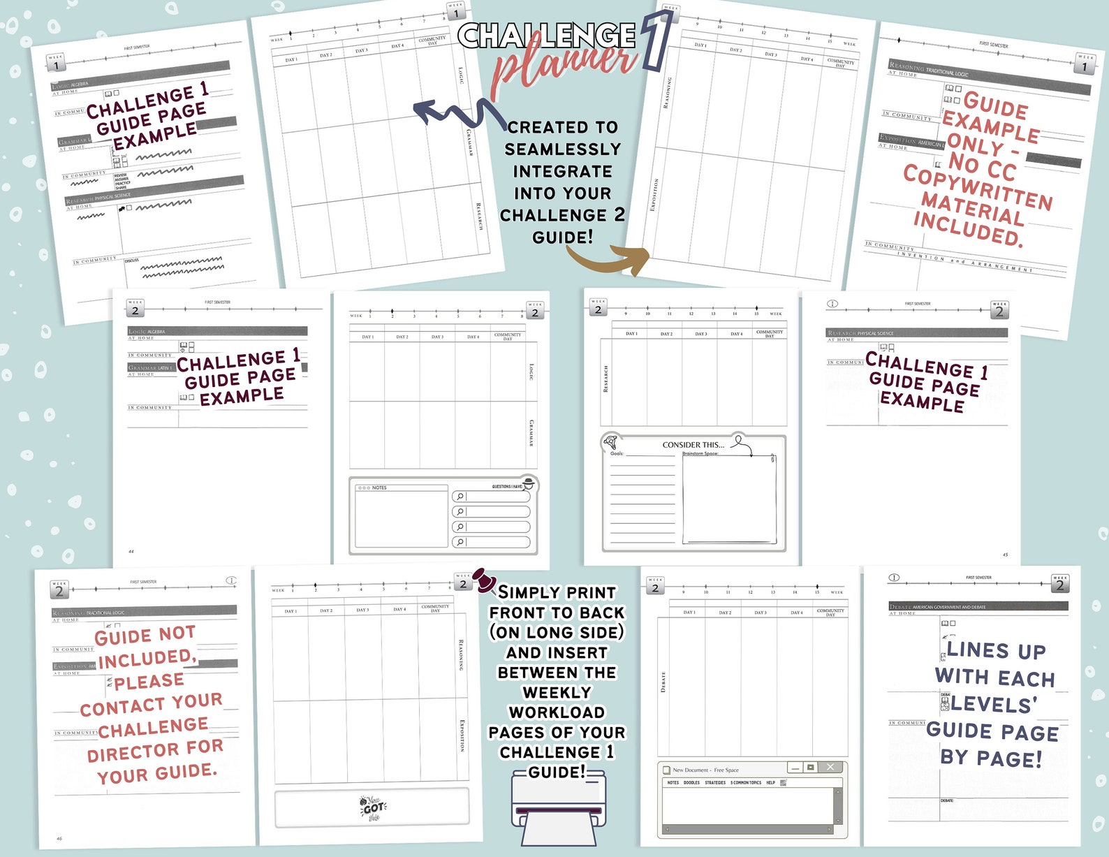 25/26 Classical Conversations Challenge 1 Student Planner (digital ...