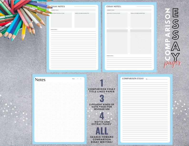 Ch 1: LTW Comparison Essay Worksheets for CC Challenge 1 Lost - Etsy