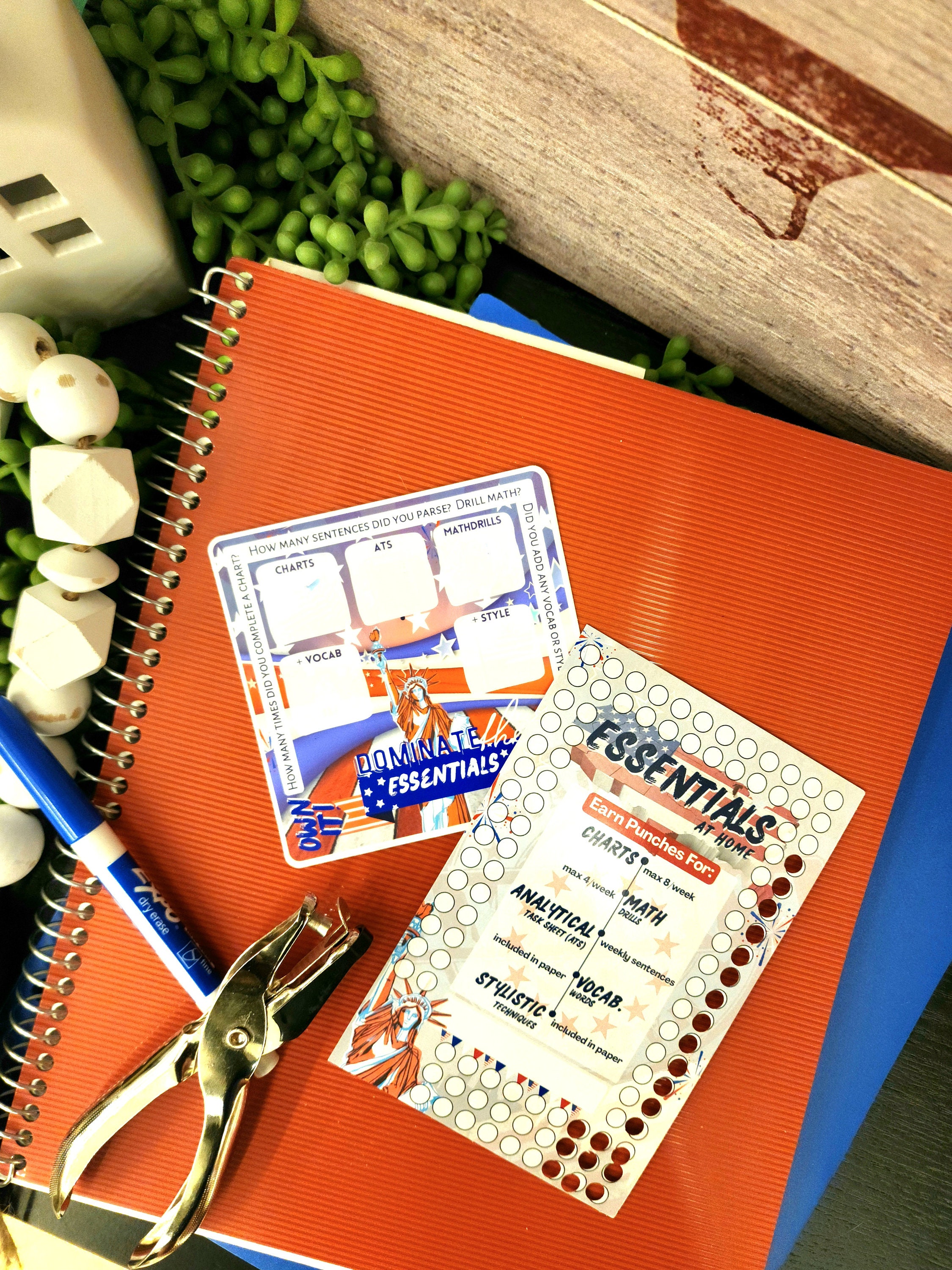 CC Cycle 3 Essentials 4x4 Weekly Checklist Sticker and Punch Cards for ...