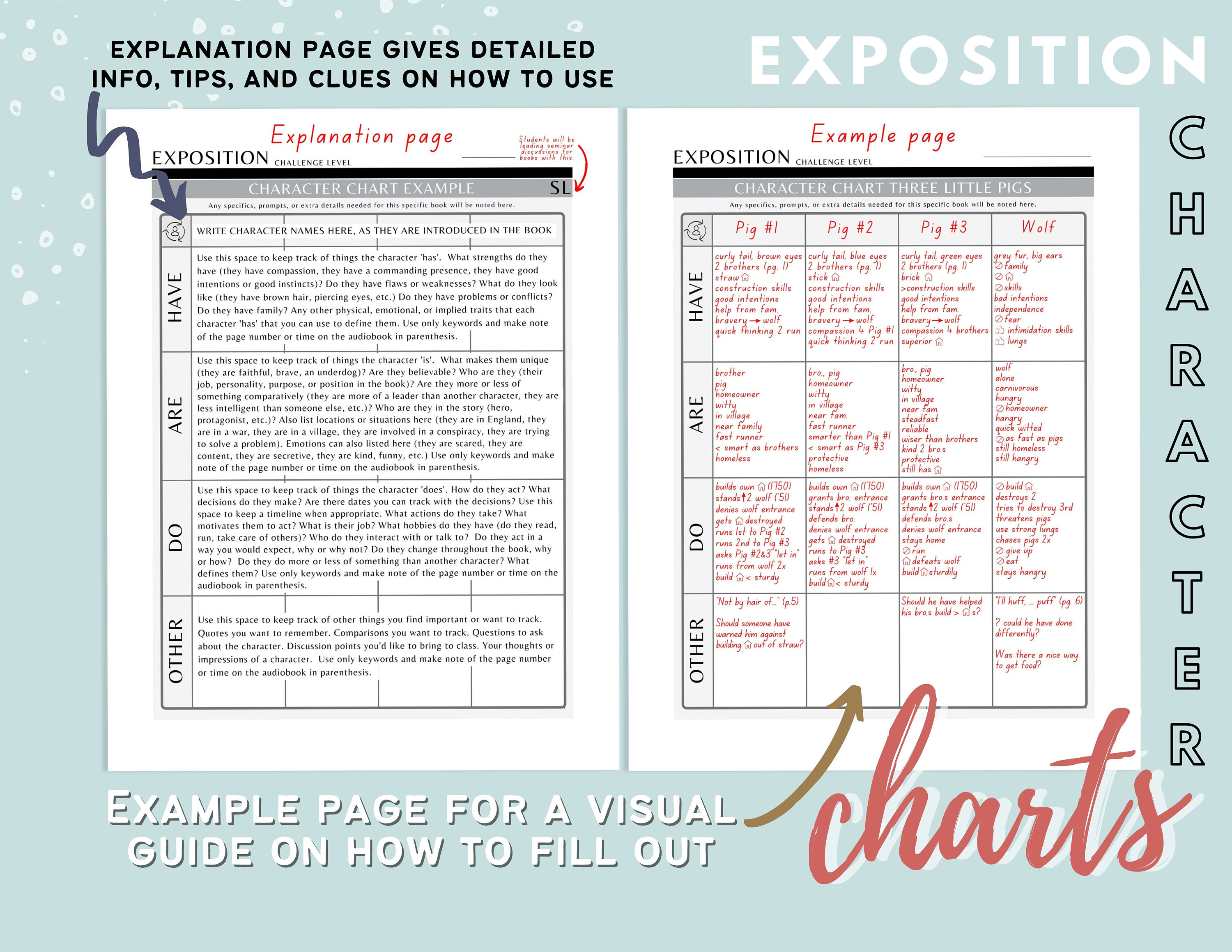CC Challenge 2 Character Charts for Exposition in Classical ...